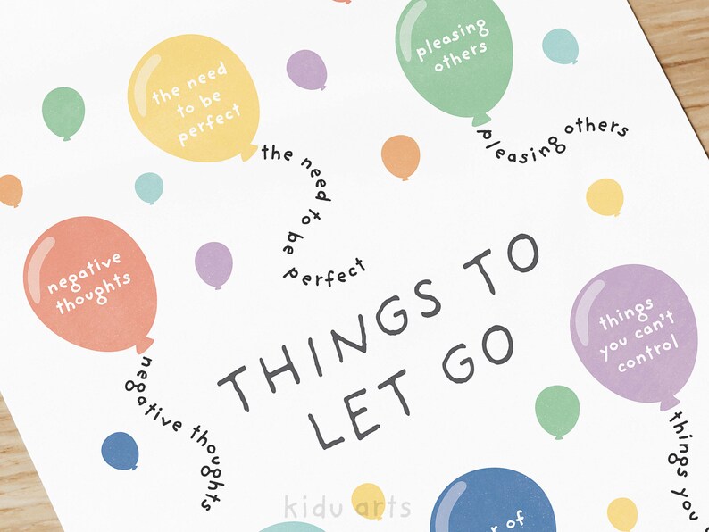 Things to Let Go, Coping Skill Poster, Things to Release, Mental Health ...