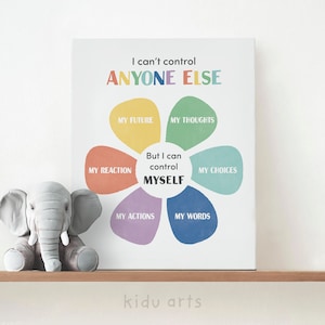 I Can’t Control Anyone Poster, Therapy Office Wall Decor, Mental Health ...