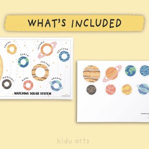 Solar System Activity, Planets Matching Printable, Outer Space Learning ...