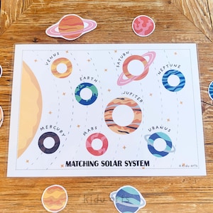 Solar System Activity, Planets Matching Printable, Outer Space Learning ...