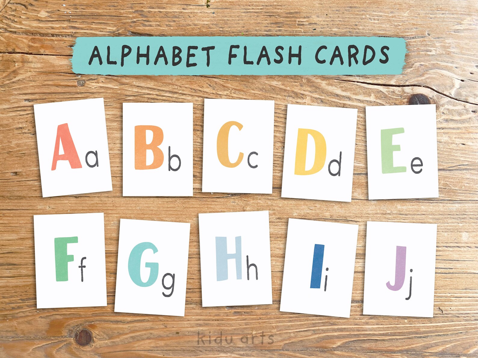 Alphabet Flash Cards, A-Z Educational Cards, Learning ABC Flashcard ...