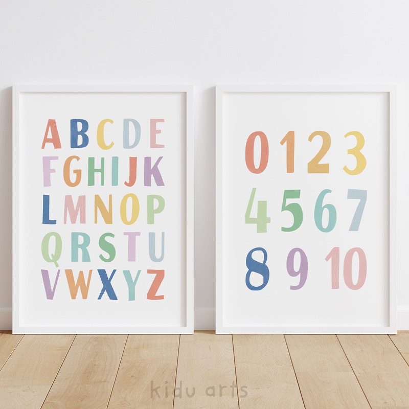 Colorful Alphabet Posters - Etsy