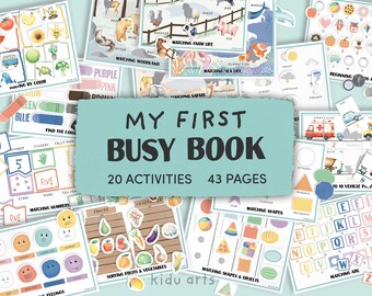 Toddler Busy Book Printable, Preschool Activity Binder Bundle ...