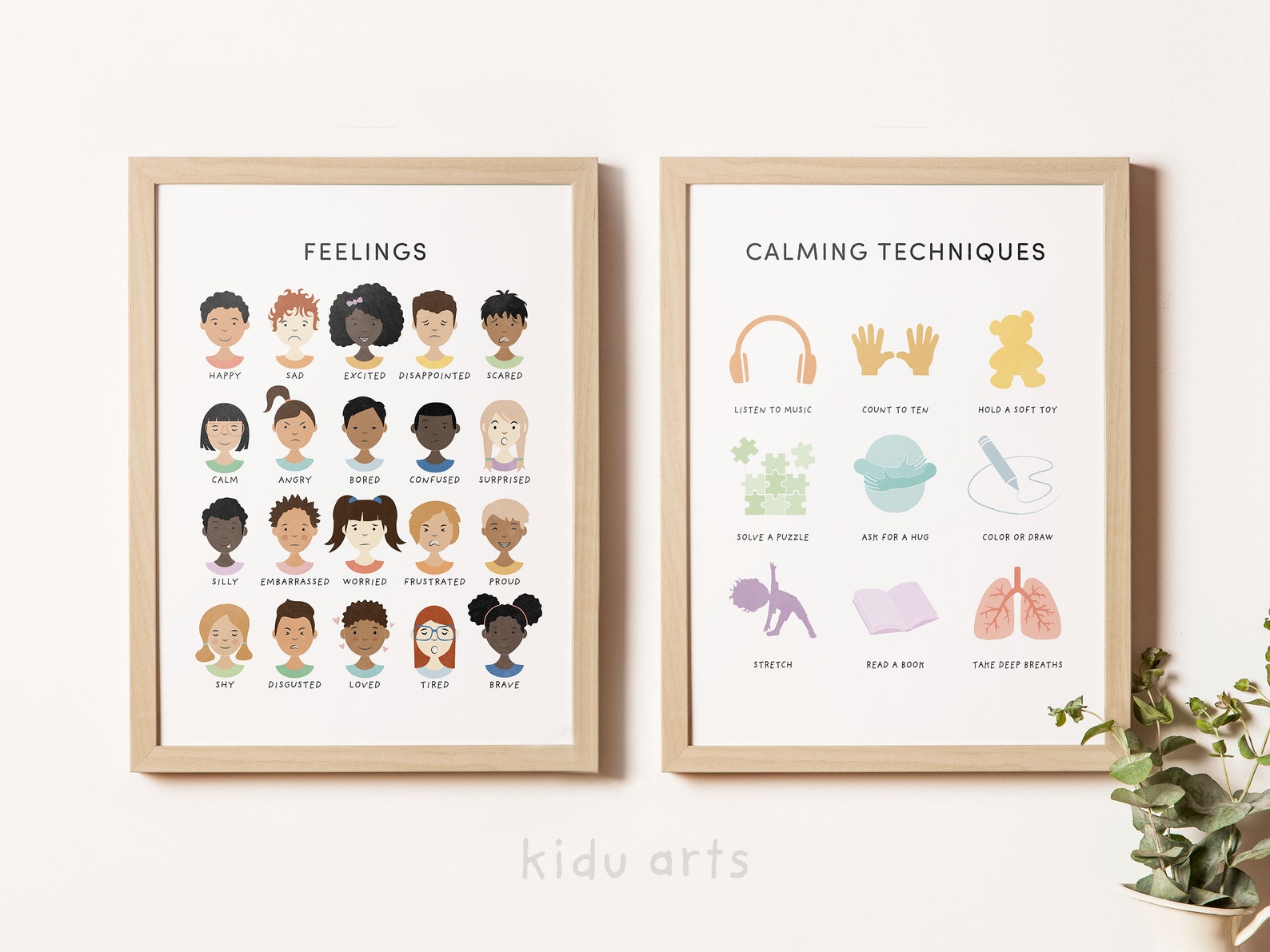 20 Calm Corner Poster Set, Calming Down Strategies, Kids Wall Art ...