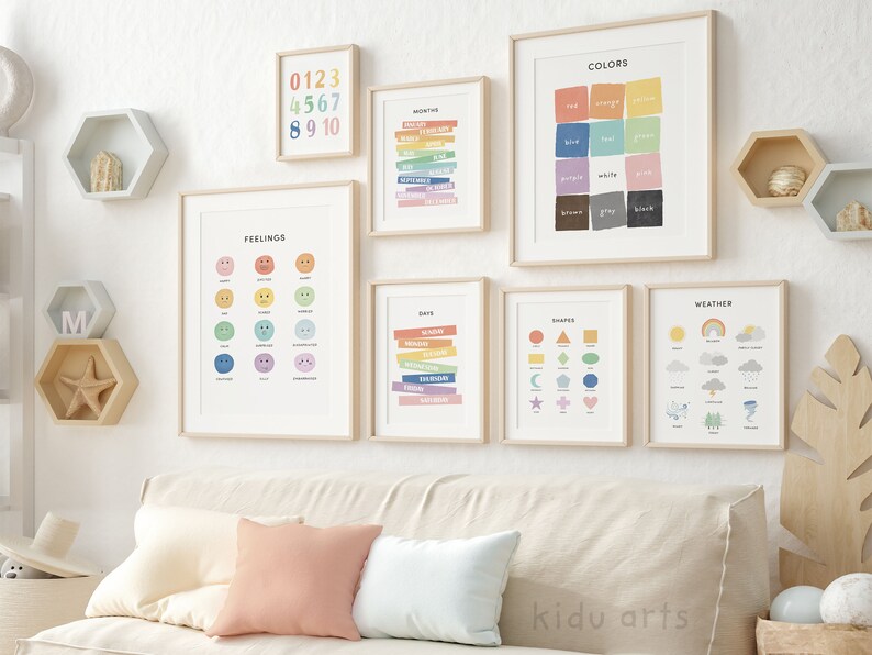 10 Educational Posters, Homeschool Prints, Kids Printable Wall Art ...