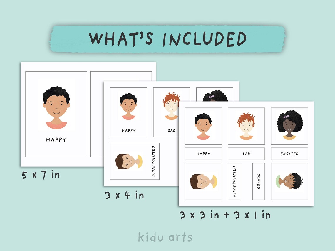 20 Feelings Flashcards, Emotions Flash Cards, Educational Printable ...