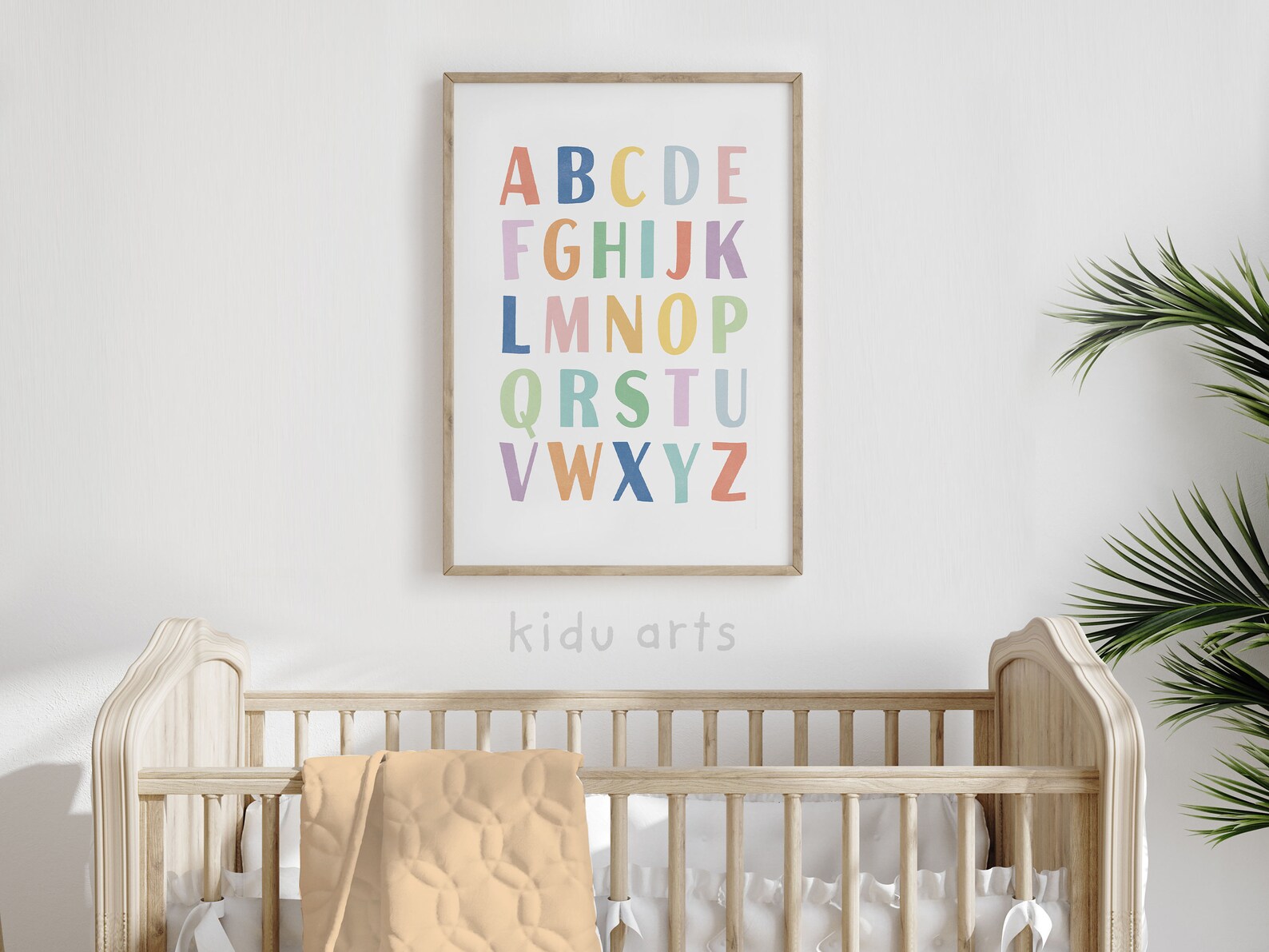 Alphabet + Numbers Poster Set, Rainbow ABC Print, Colorful Number Chart ...