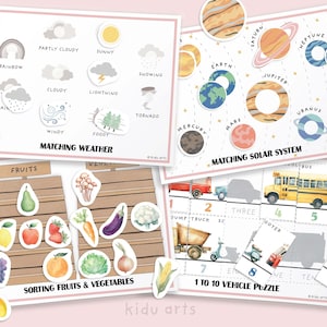 Toddler Busy Book Printable, Preschool Activity Binder Bundle ...