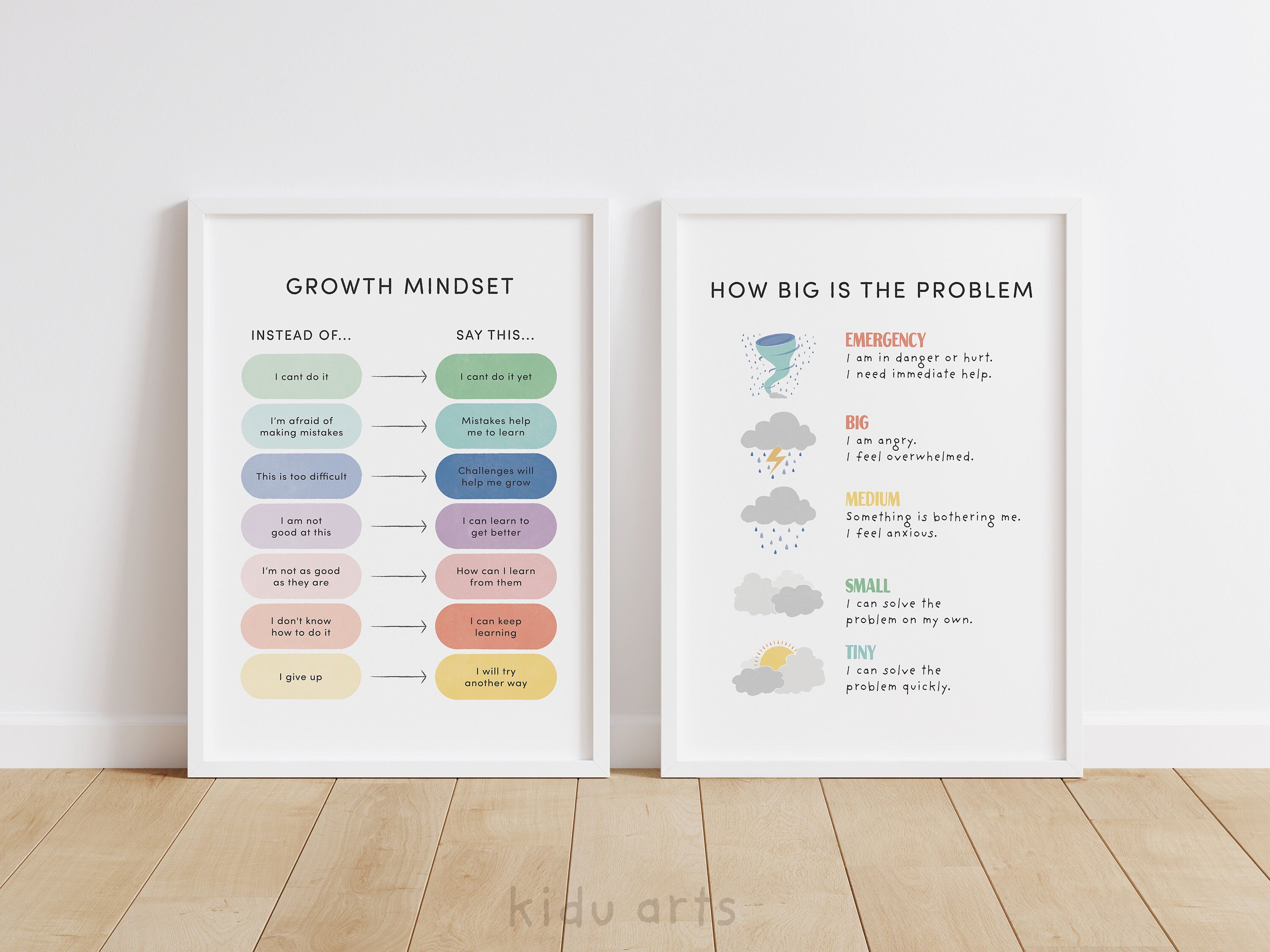 20 Calming Corner Poster Set, Calm Down Strategies, Kids Feelings Wall ...
