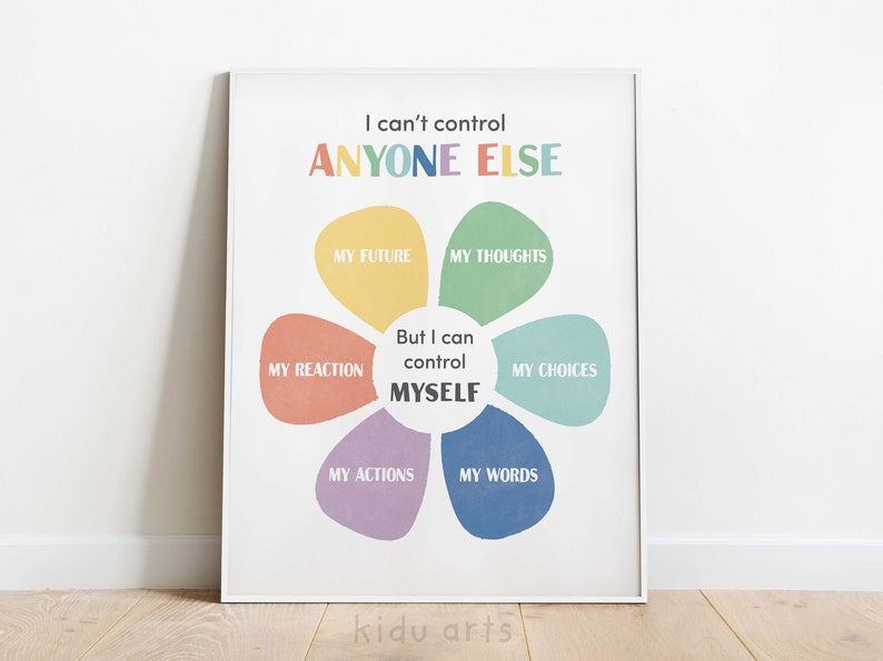 I Can’t Control Anyone Poster, Therapy Office Wall Decor, Mental Health ...
