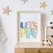 Lets Play Lets Read Posters, Kids Wall Art Print, Rainbow Classroom ...