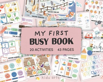 Toddler Busy Book Printable, Preschool Activity Binder Bundle ...
