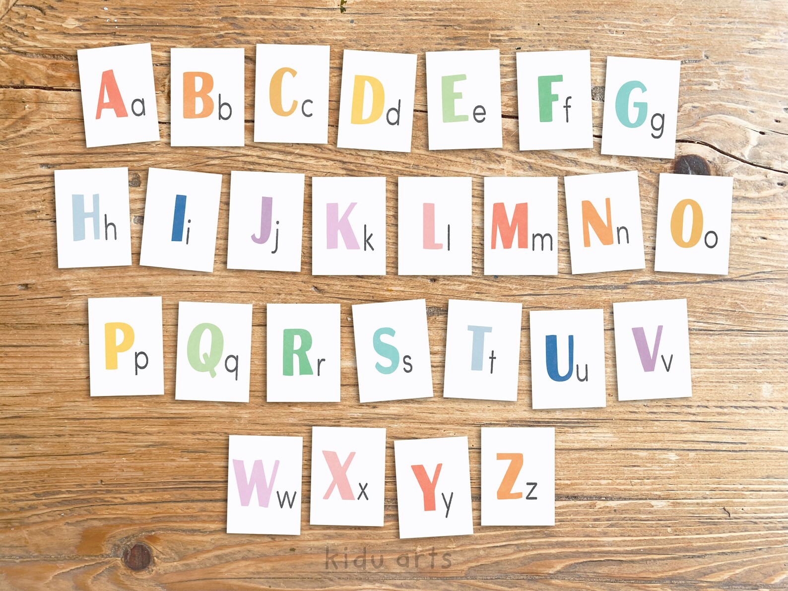 Alphabet Flash Cards, A-Z Educational Cards, Learning ABC Flashcard ...