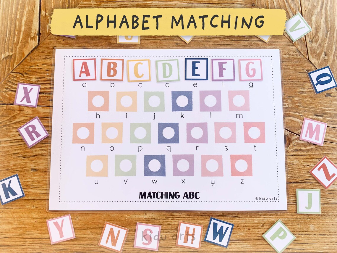 Alphabet Matching Activity, ABC Learning Worksheet, Upper Case Lower ...