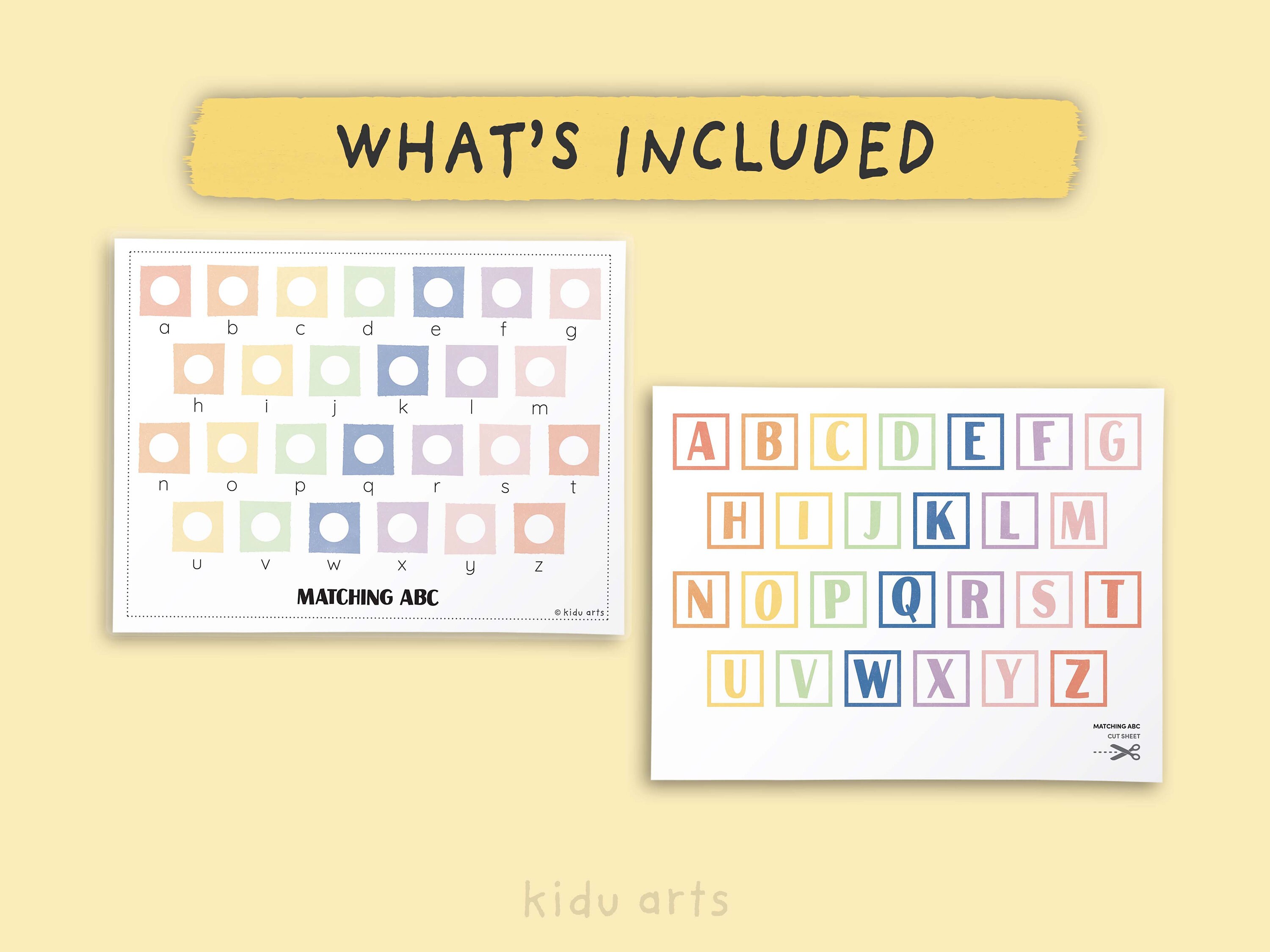 Alphabet Matching Activity, ABC Learning Worksheet, Upper Case Lower ...