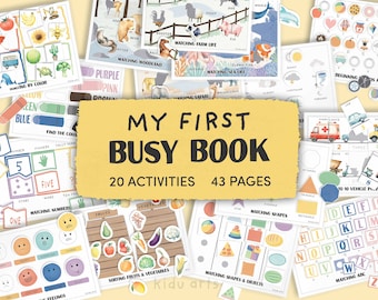 Toddler Busy Book Printable, Preschool Activity Binder Bundle ...