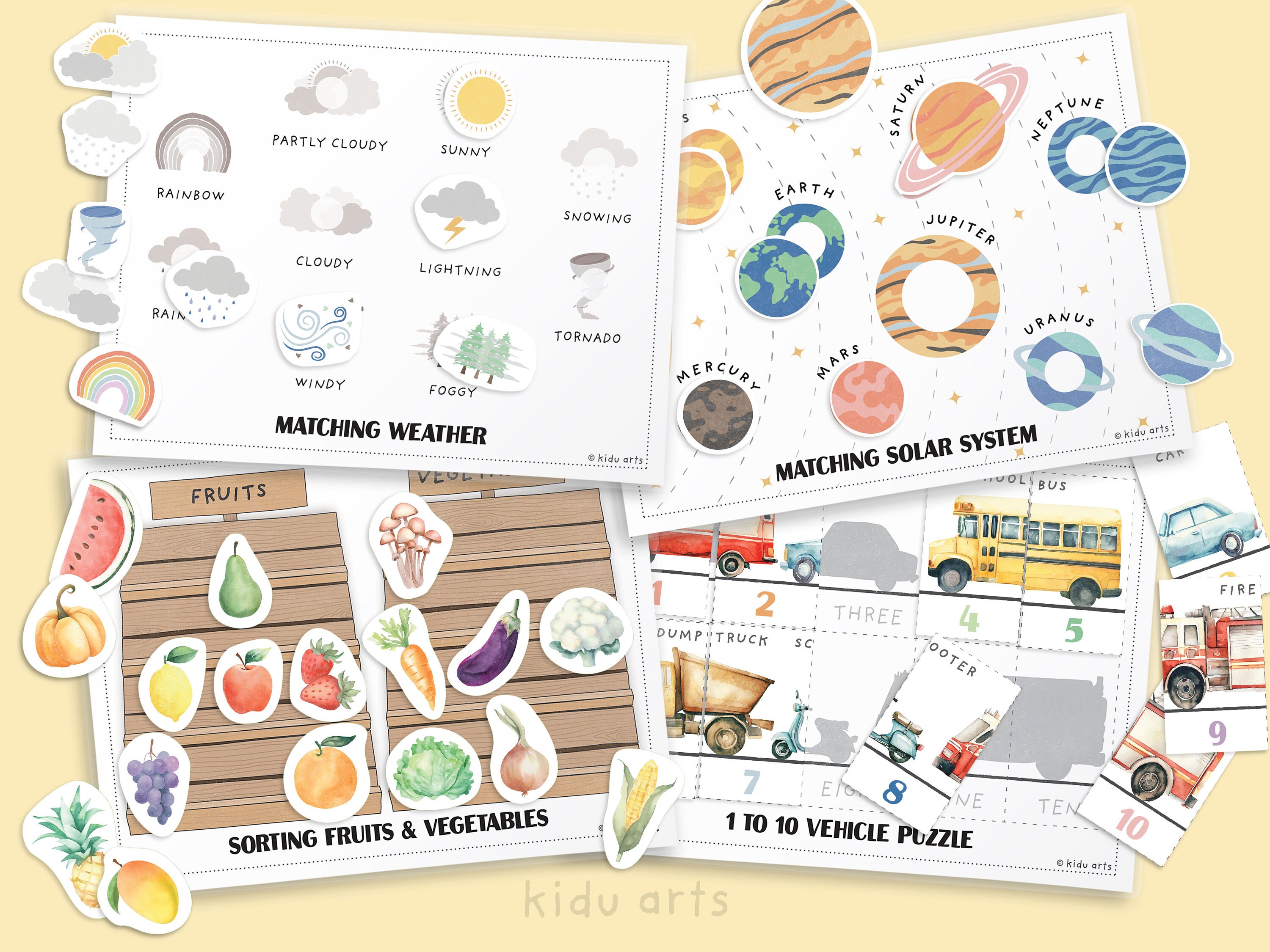 Toddler Busy Book Printable, Preschool Activity Binder Bundle ...