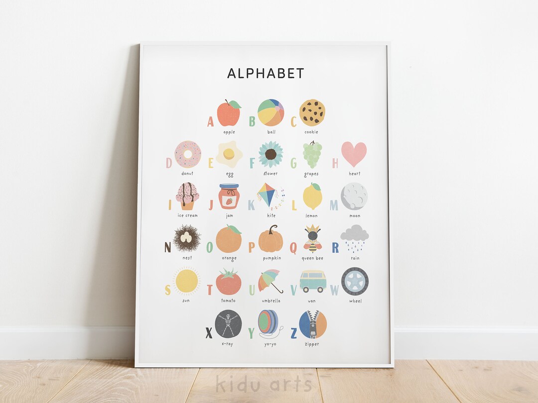 Alphabet Poster, Beginning Sounds ABC, Montessori Classroom Decor ...