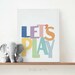 Let’s Play Let’s Read Posters, Kids Wall Art Print, Rainbow Classroom ...