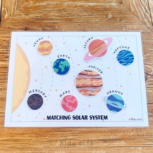 Solar System Activity, Planets Matching Printable, Outer Space Learning ...