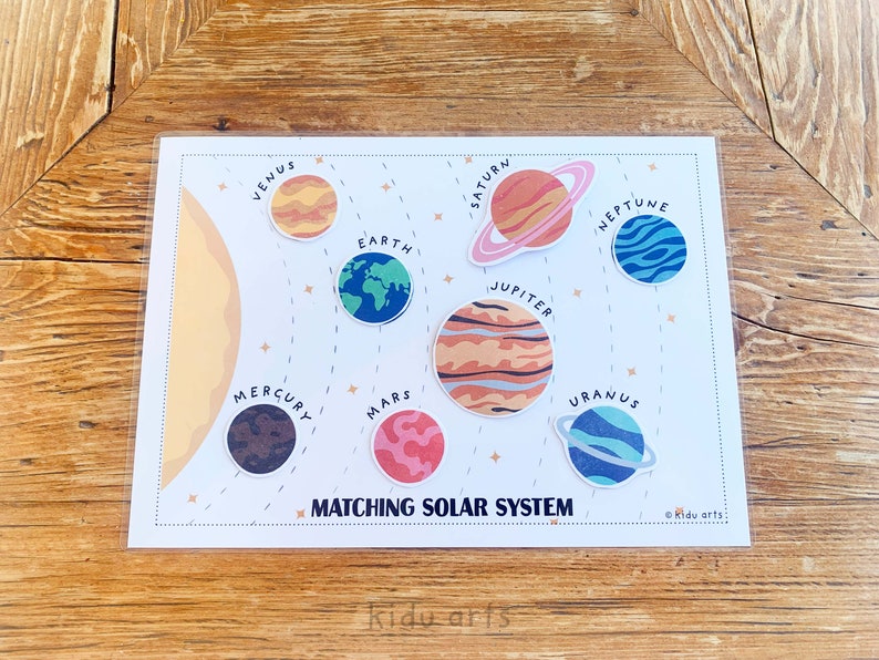 Solar System Activity, Planets Matching Printable, Outer Space Learning ...