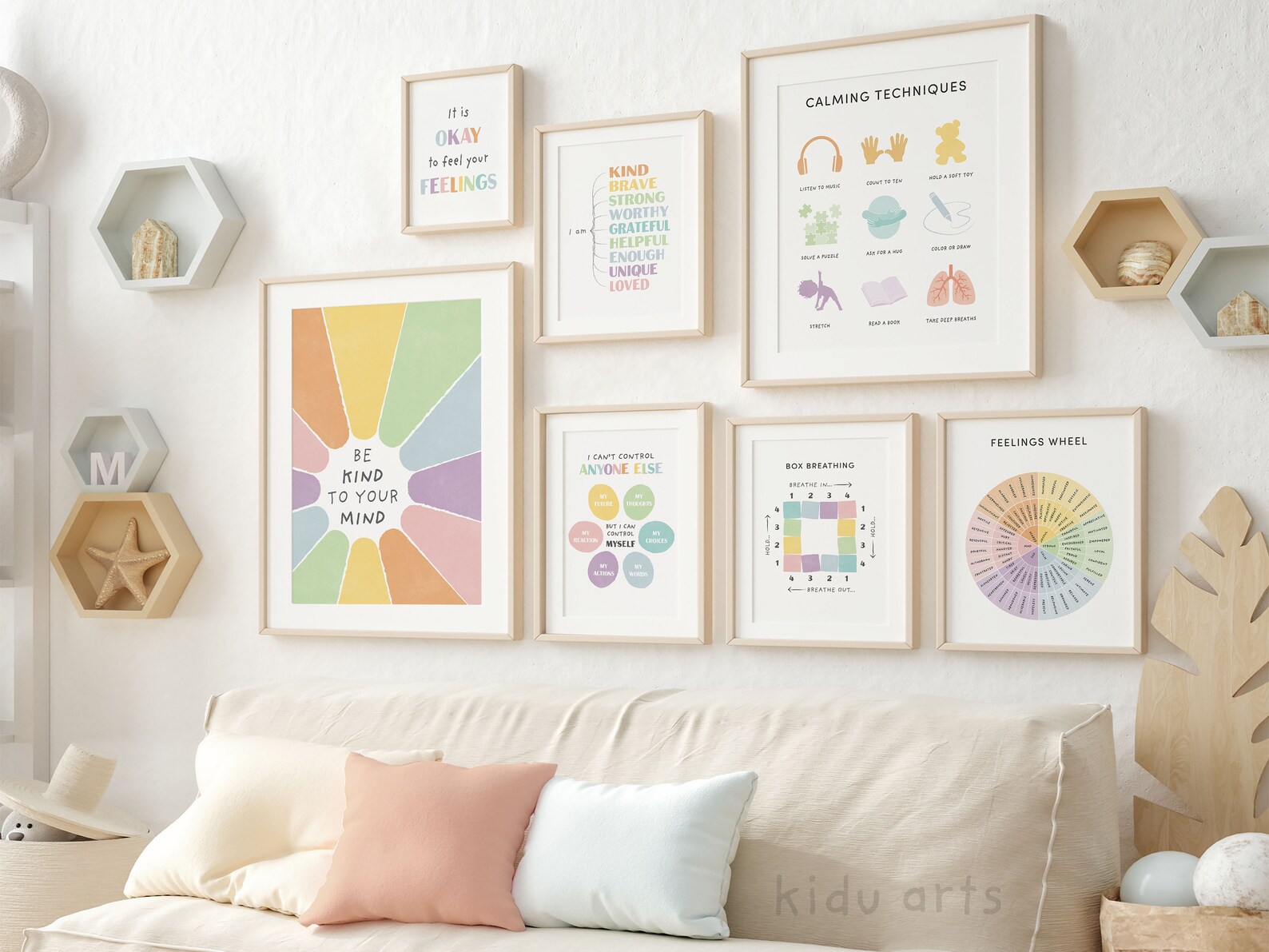20 Calm Corner Poster Set, Calming Down Strategies, Kids Wall Art ...