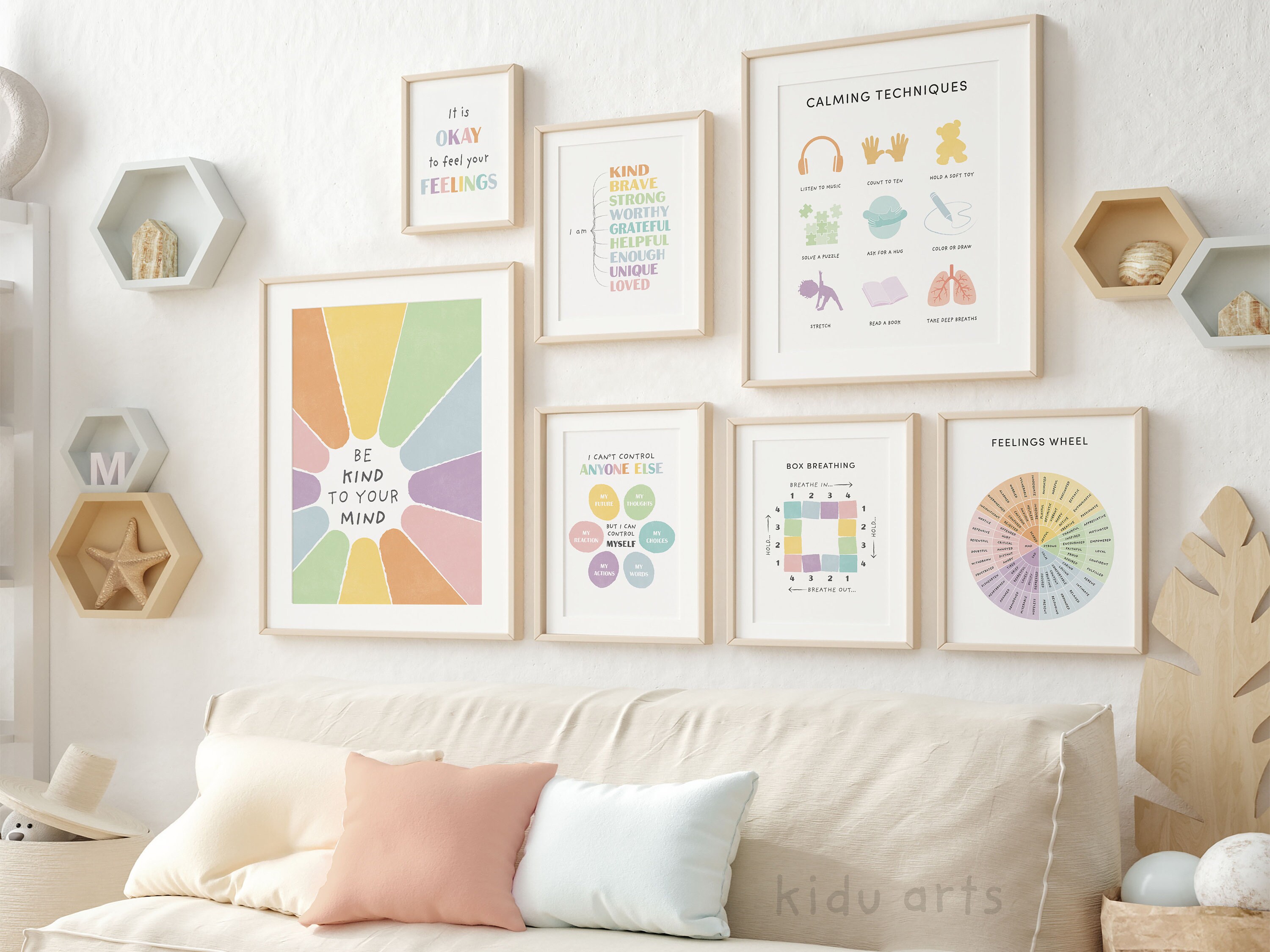 20 Calm Corner Poster Set, Calming Down Strategies, Kids Wall Art ...
