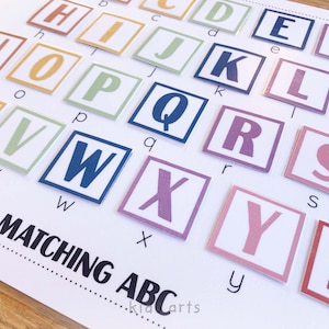 Alphabet Matching Activity, ABC Learning Worksheet, Upper Case Lower ...