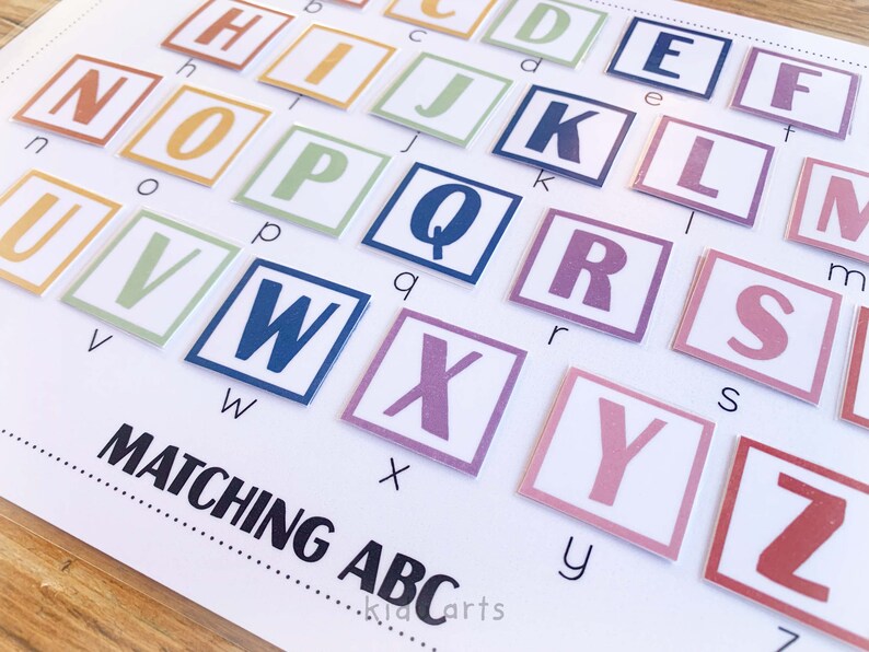 Alphabet Matching Activity, ABC Learning Worksheet, Upper Case Lower ...