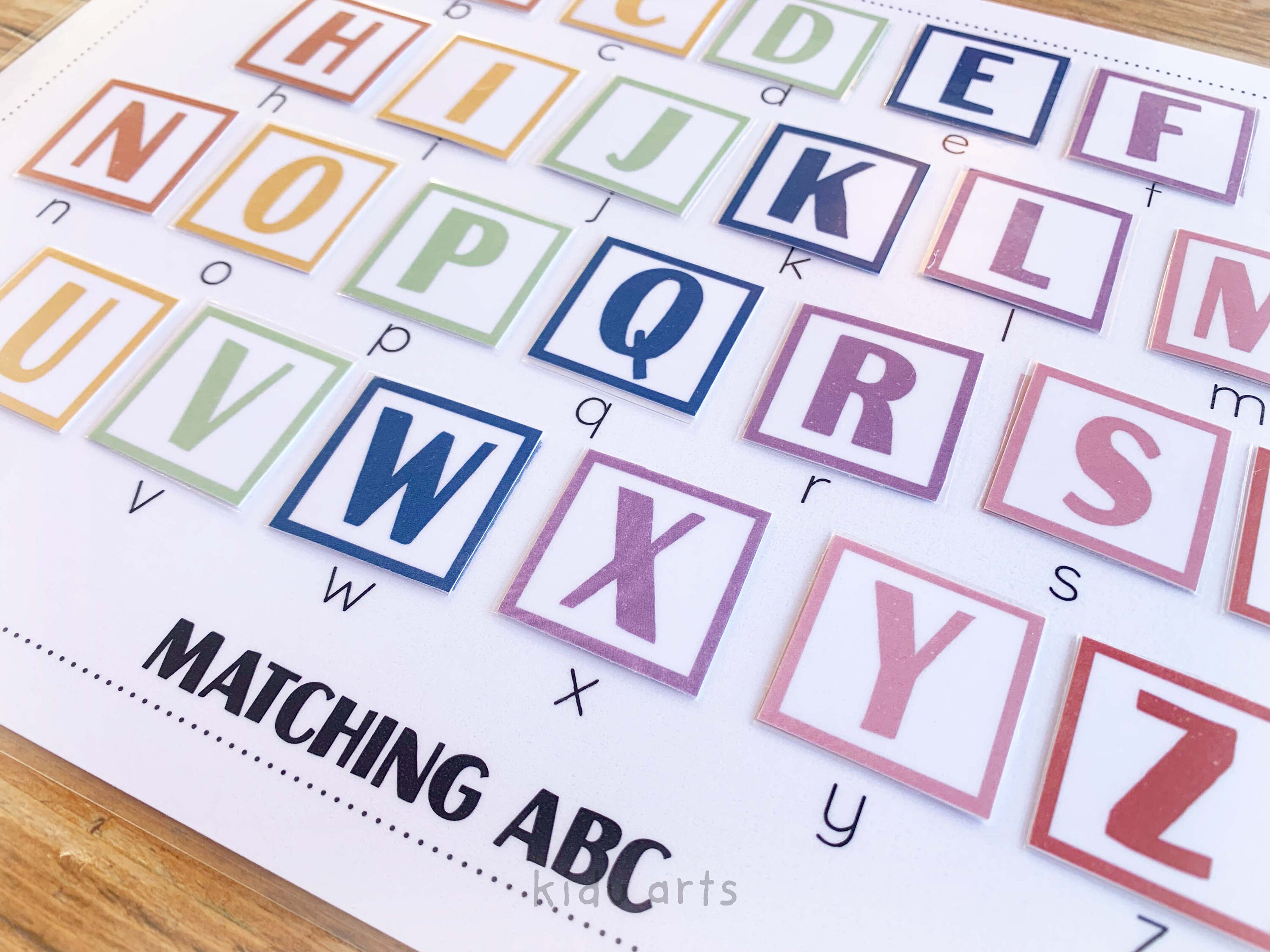 Alphabet Matching Activity, ABC Learning Worksheet, Upper Case Lower ...