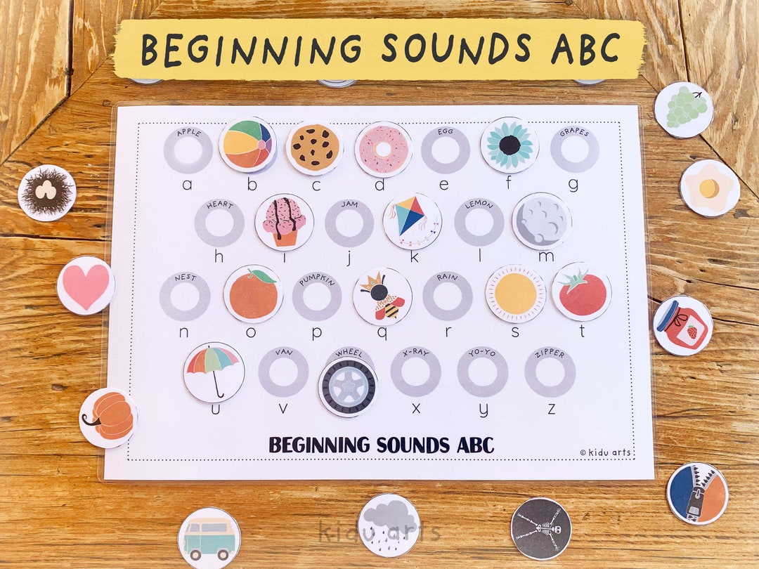 Alphabet Beginning Sounds Matching Activity, Initial ABC Sound Sorting ...