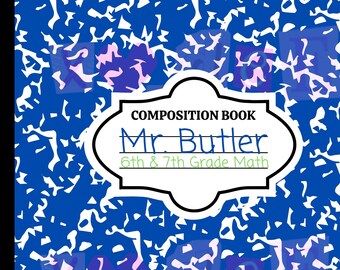 Editable Back 2 School Composition Notebook Template, Back to School ...