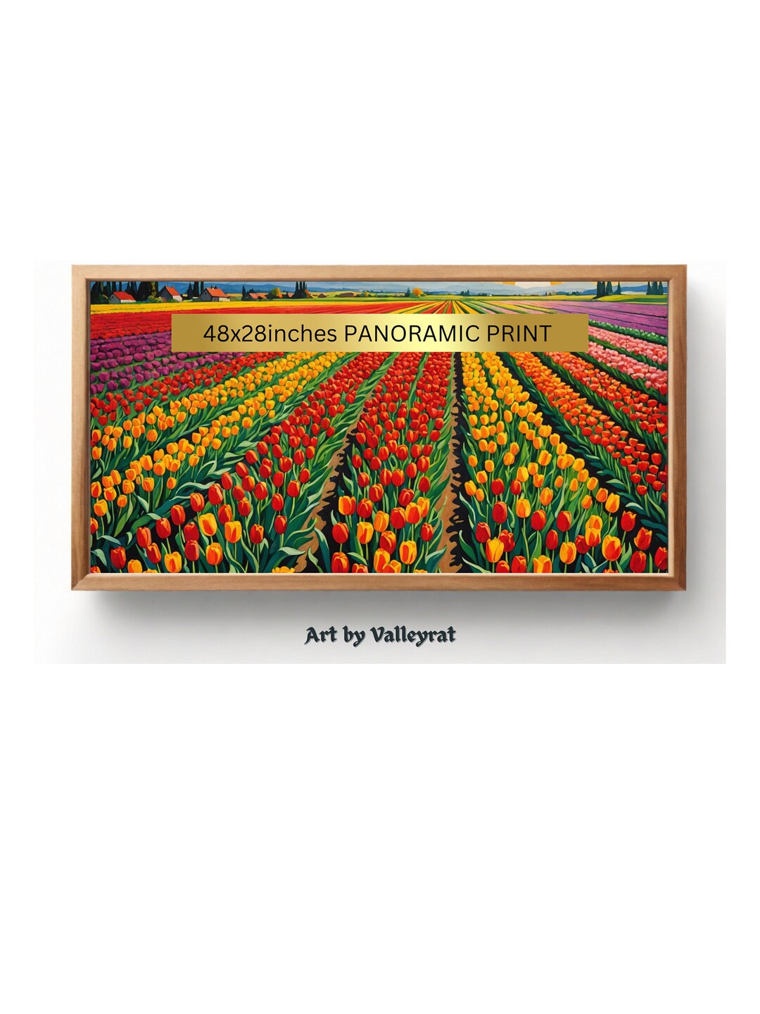 Skagit Valley Tulips Print Cubism Wall Art Home Decor Gift Spring ...