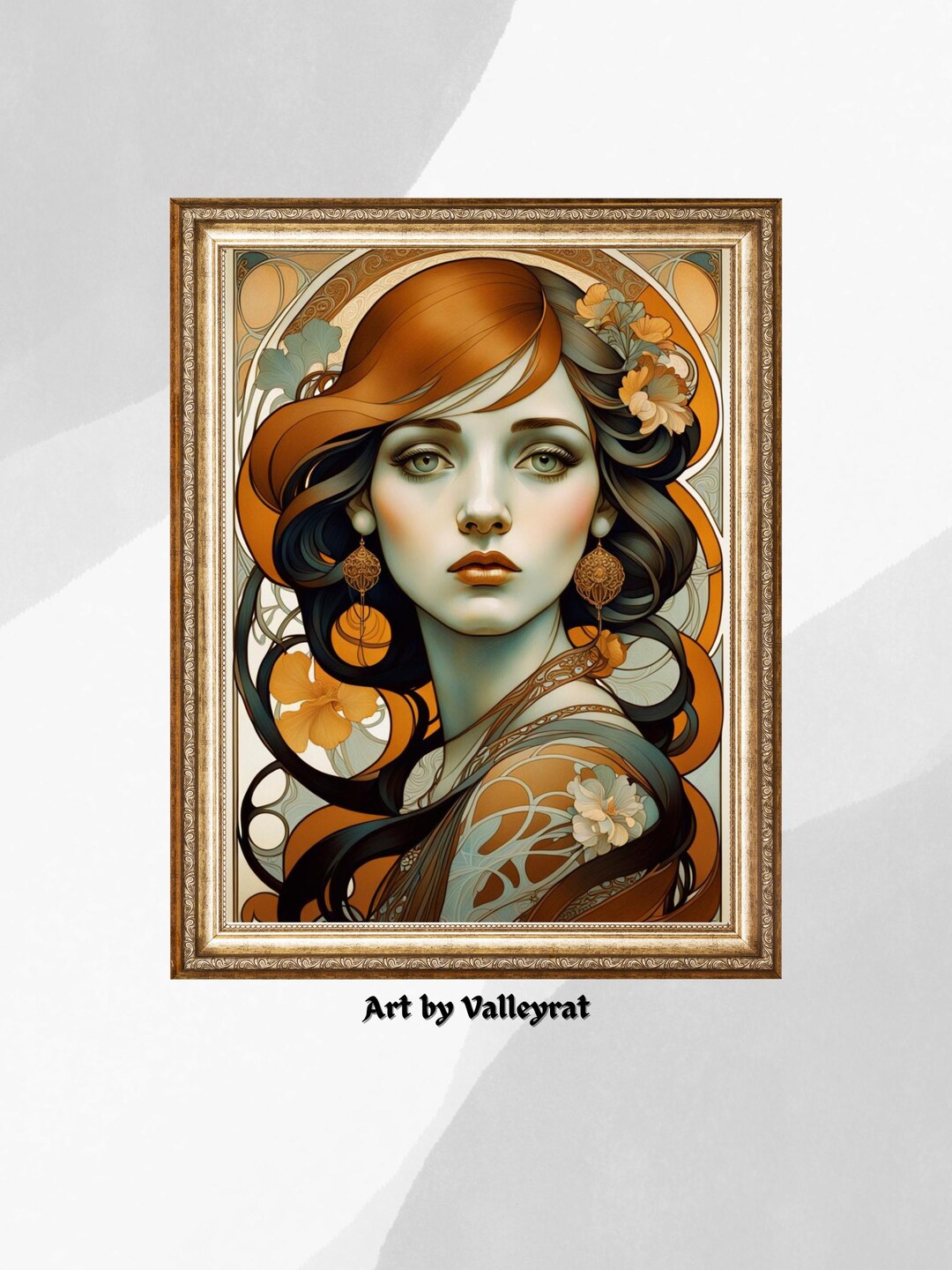 Art Nouveau Girl Print: Vintage Feminine Portrait (digital Download) - Etsy