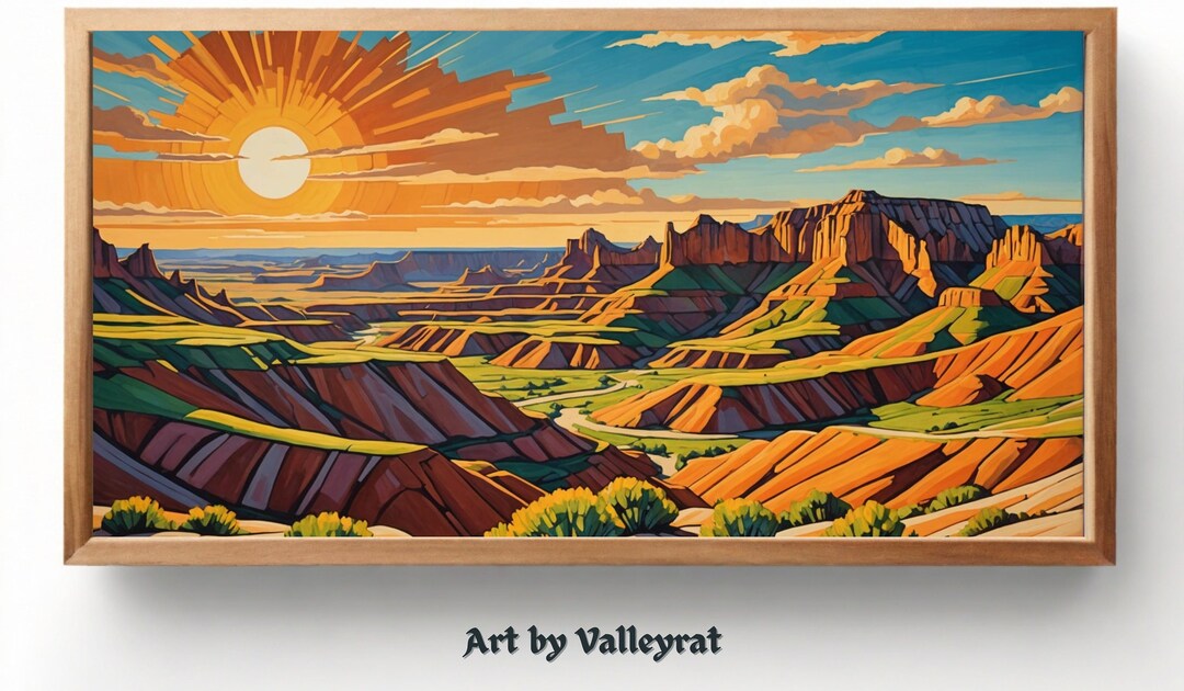Arizona Desert Print Cubist Wall Art PRINTABLE Digital Download ...