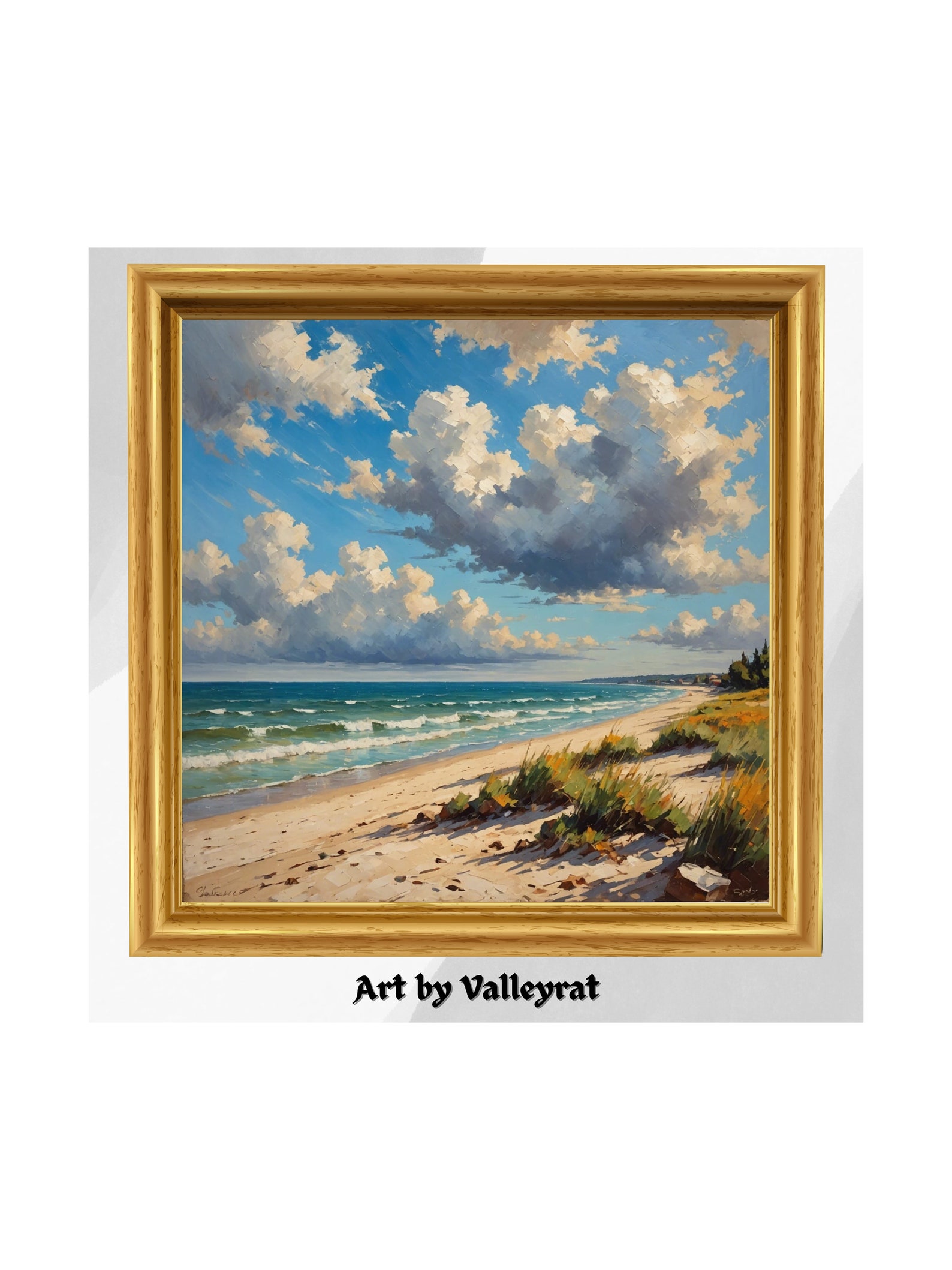 Vintage Ocean Art Prints Beach Landscape Seascape Oil Painting Coastal ...