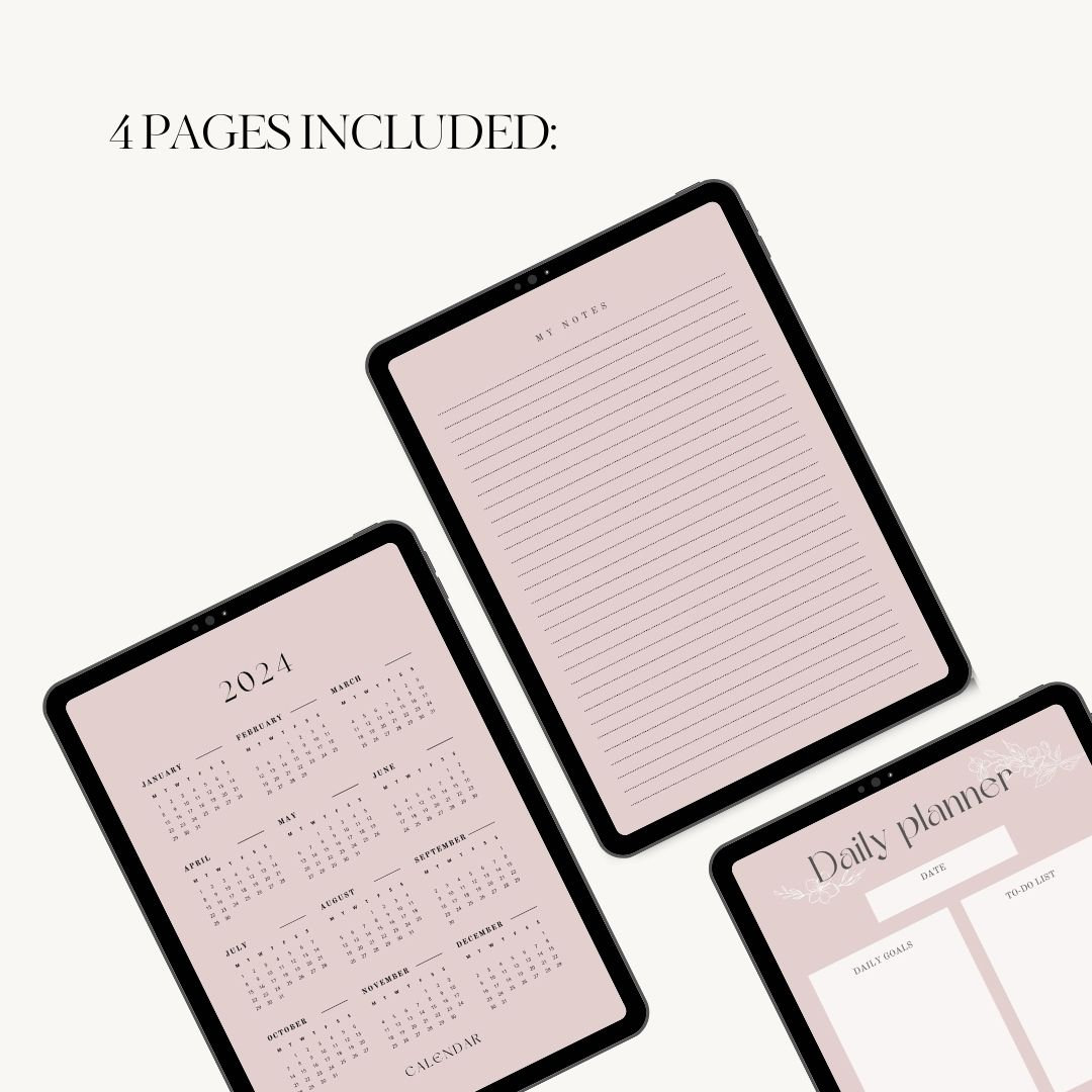 Printable Daily Planner Pink - Etsy