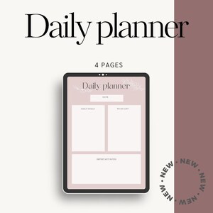 Printable Daily Planner Pink - Etsy