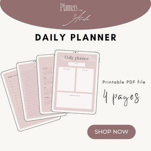 Printable Daily Planner Pink - Etsy