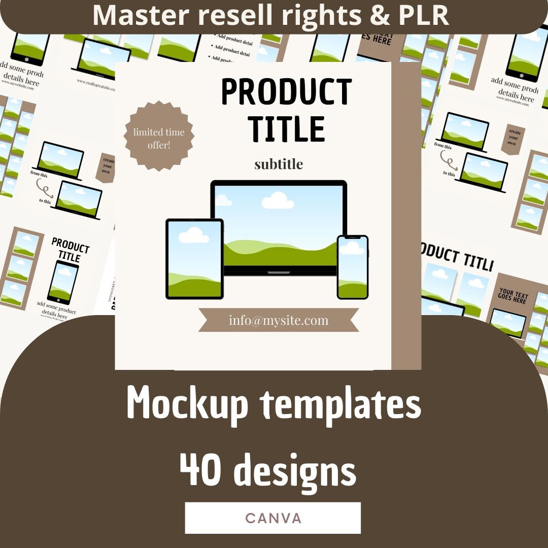 Mockup Templates for Canva With Resell Rights, MRR, Digital Mockup - Etsy