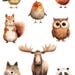 Watercolor Woodland Animals Clipart Bundle: Forest Nursery PNG (digital ...