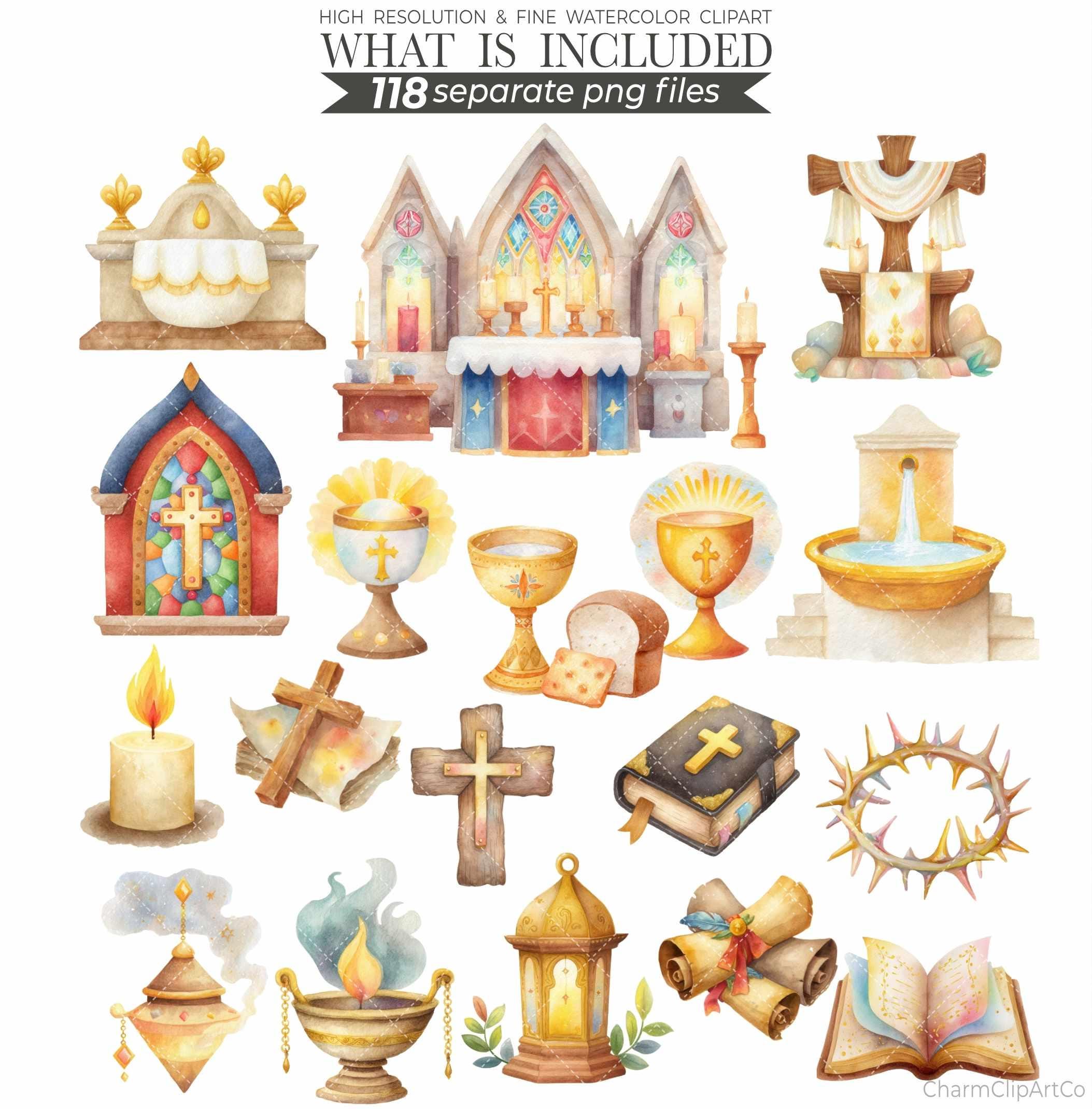 Saints Clipart Bundle – Catholic Christian Religious PNG | Watercolor ...