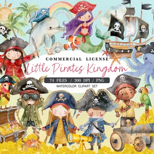 Cute Pirate Clipart Caribbean Clipart Treasure Trove Clipart Parrot ...