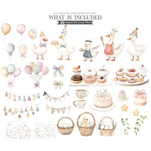 Silly Goose Clipart Vintage Spring Cottagecore Cute Whimsical ...