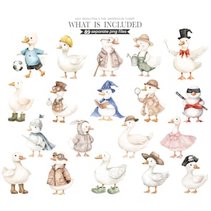 Silly Goose Clipart Vintage Spring Cottagecore Cute Whimsical ...