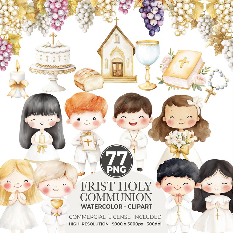 Catholic 1st Communion Clip Art - Etsy
