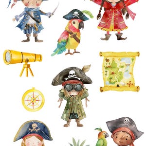 Cute Pirate Clipart - Caribbean Clipart - Treasure Trove Clipart ...