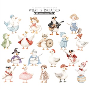 Silly Goose Clipart Vintage Spring Cottagecore Cute Whimsical ...