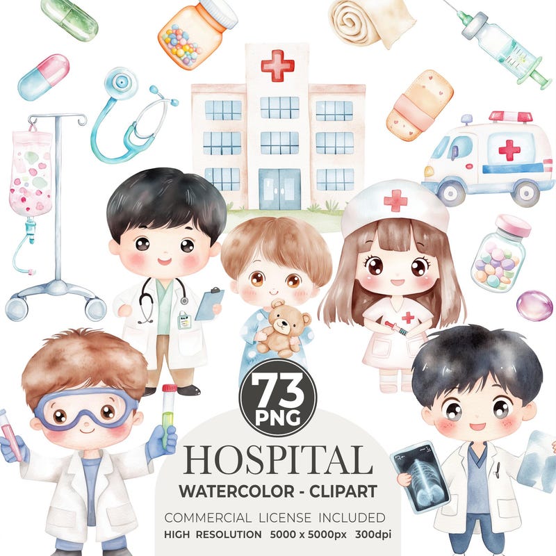 Hospital Clipart - Etsy