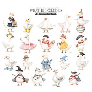 Silly Goose Clipart Vintage Spring Cottagecore Cute Whimsical ...